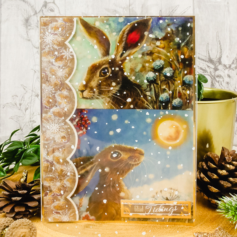 Meadow Hares at Wintertime Gallery | Hunkydory Crafts